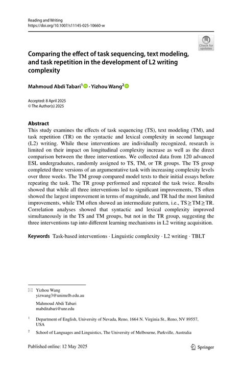 pdf comparing the effect of task sequencing text modeling and task