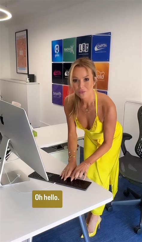 Braless Amanda Holden 53 Leans Over In Naughty Silk Outfit As Fans