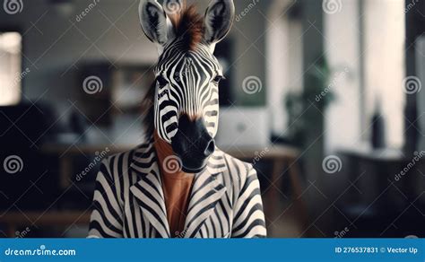 Zebra In Suit Successful Businessman Stock Illustration Illustration
