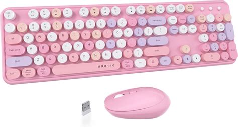 Ubotie Colorful Wireless Keyboard Mouse Combos Full Sized India Ubuy
