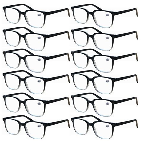 12 Pk Unisex Blue Light Blocking Reading Glasses Computer Readers For