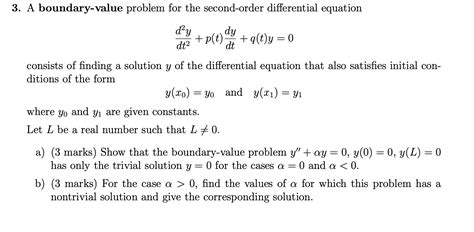 Solved A Boundary Value Problem For The Second Order
