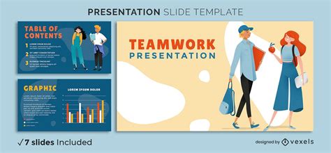 Teamwork Präsentationsvorlage Vektor Download