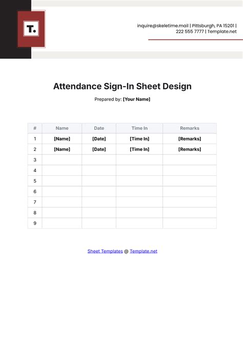 Free Attendance Sheet Templates Editable And Printable