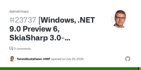 Windows Net 90 Preview 6 Skiasharp 30 Preview41 Skglview Crashes The App When Net Maui