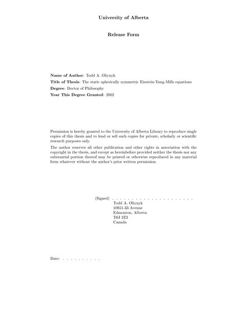 Pdf The Static Spherically Symmetric Einstein Yang Mills Equations