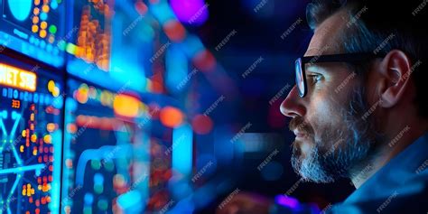 Technicians In A Network Operations Center Monitor And Troubleshoot