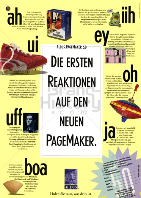 Aldus Software Gmbh Die Ersten Reaktionen Auf Den Neuen Pagemaker Holen Sie Raus War Drin