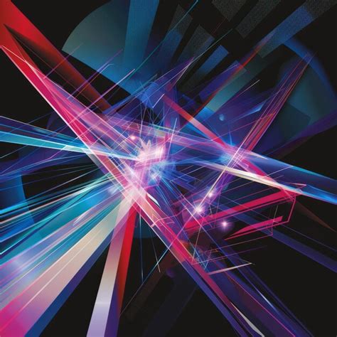 Abstract Background With Colorful Geometric Shapes And Lines Premium Ai Generated Image