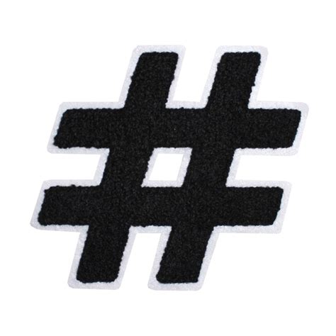 Hashtag Sharp Sign 4 7 Inch Chenille Patch N Tackletwill