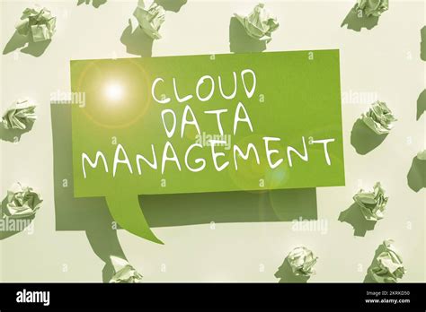 Text Caption Presenting Cloud Data Management Business Overview A Technique To Manage Data
