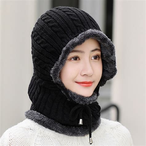 겨울 방한용품 넥워머 목토시 털모자 니트 후드넥워머 이랜드몰