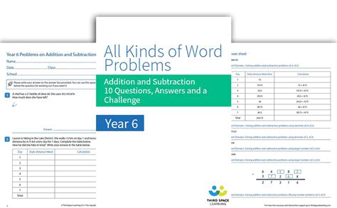 FREE All Kinds Of Word Problems On Addition And Subtraction