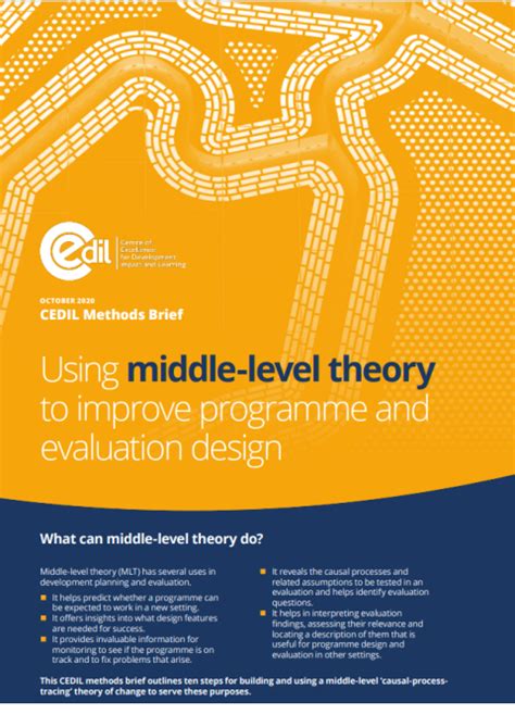 Using Mid Level Theory To Improve Programme And Evaluation Design Evalforearth