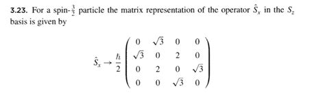solved 4 15 if the hamiltonian for a spin particle is