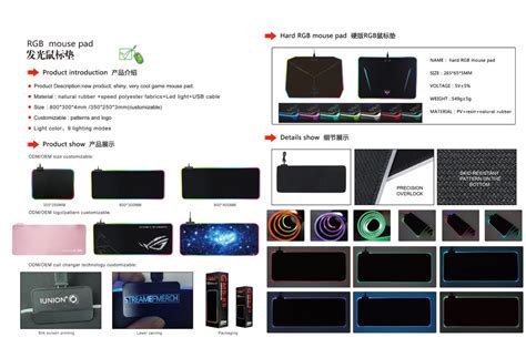 RGB Gaming Mouse Pad With Oversized FDT Rubber