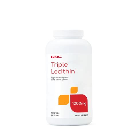 Gnc Triple Lecithin 1200mg Supports A Healthy Heart Liver And