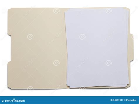 Open Folder Stock Image Image Of Letter File Yellow 34637817