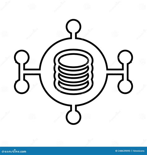 Complexity Massive Big Data Outline Icon Line Art Vector Stock Illustration Illustration Of