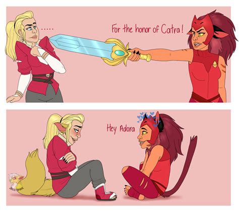 Adora And Catra By Jellostone On Deviantart
