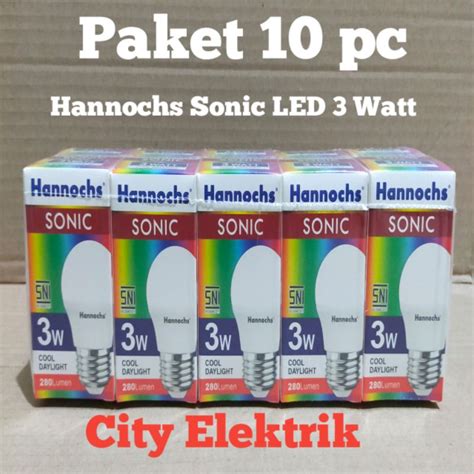 Jual Hannochs Sonic Watt Paket Pc Lampu Bohlam Hannochs Sonic Led Watt Paket