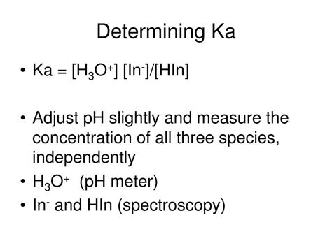 PPT Determining The K A Of An Acid Base Indicator PowerPoint Presentation ID 686799