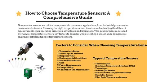 So wählen Sie Temperatursensoren aus Ein umfassender Leitfaden Sensor One Stop Der
