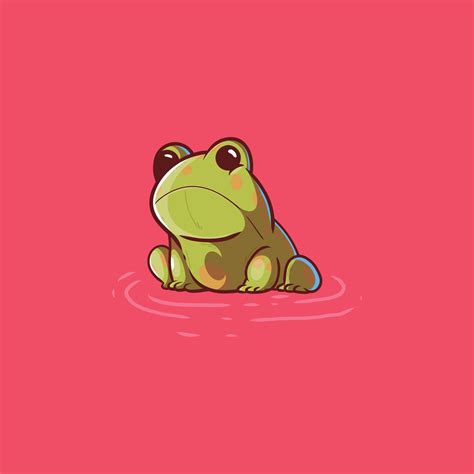 A Cute Frog Character 56264060 Vector Art At Vecteezy