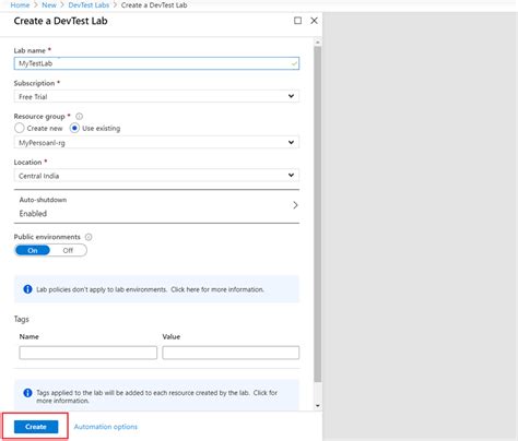 Set Up Azure Dev Test Lab For SharePoint