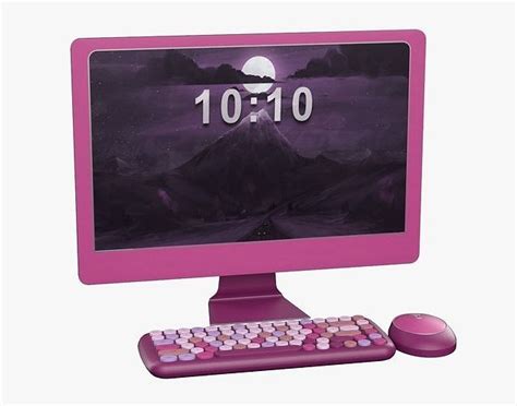 Sweet Pc Set Monitor Keyboard Mouse Candy Pink Version 3d Model Cgtrader