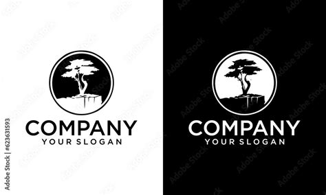 Circle Tree Vector Logo This Beautiful Tree Is A Symbol Of Life Beauty Growth Strength And