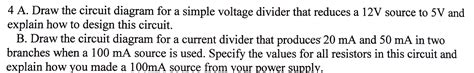 Solved A Draw The Circuit Diagram For A Simple Voltage Chegg