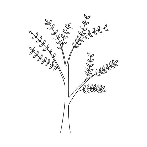 Premium Vector Hand Drawn Illustration Spring Tree