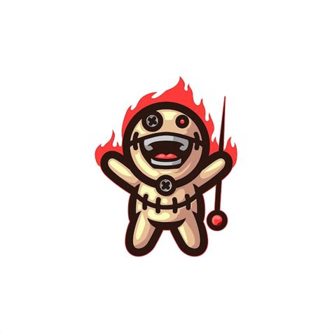 Premium Vector Cute Voodoo Doll Mascot