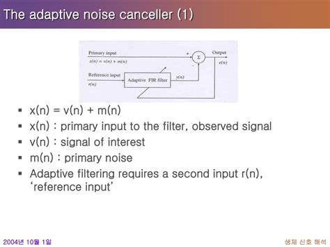 Ppt Adaptive Filters For Removal Of Interference Powerpoint
