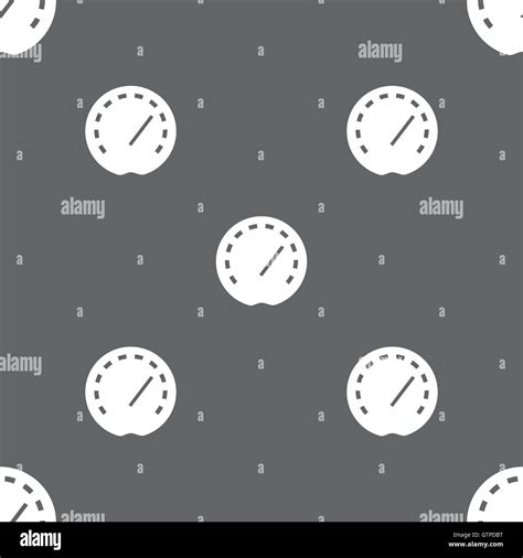 Speedometer Icon Sign Seamless Pattern On A Gray Background Vector Stock Vector Image And Art