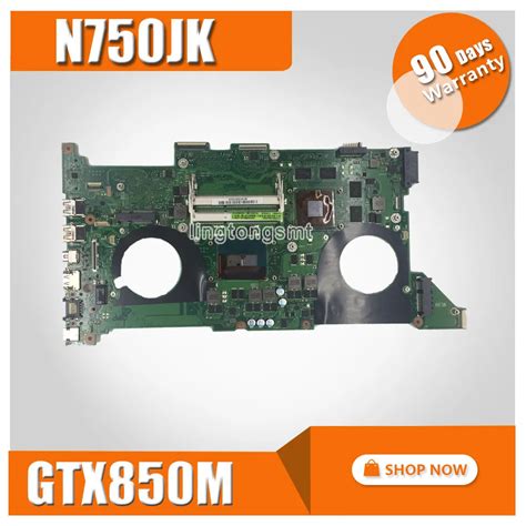 N750JK Motherboard REV3.0 GTX850M 2GB + i7 CPU For ASUS N750J N750JV ...