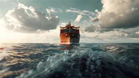 A Ship For Transporting Cargo Containers And Also Unloading It At The Docks Of A Cargo Port Ai