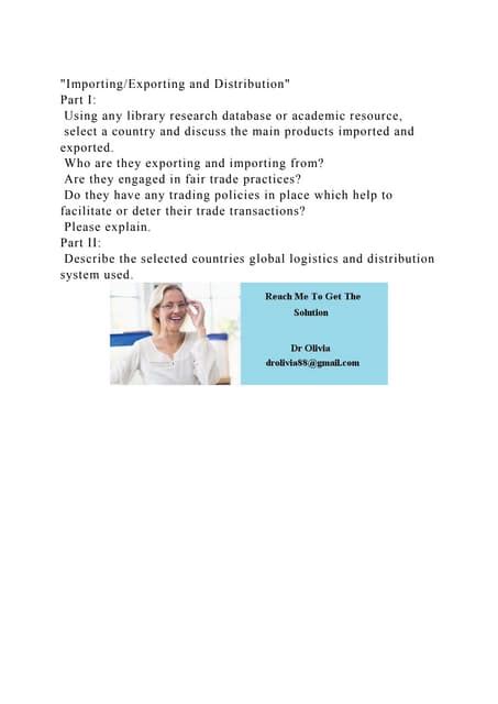 importingexporting and distributionpart i using any library docx