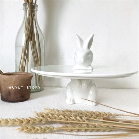 Блюдо для пирожных «Кролик», керамика