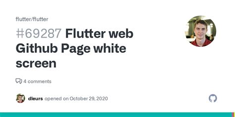 Flutter Web Github Page White Screen Issue Flutter Flutter GitHub