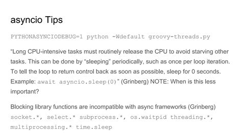 Asynchronous Python A Gentle Introduction Ppt