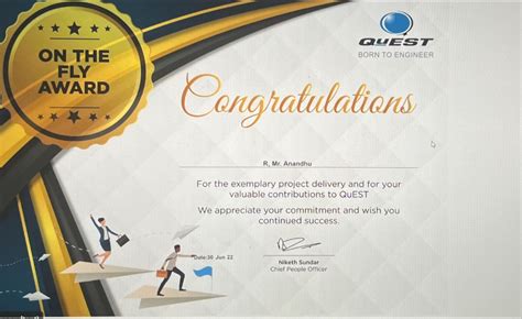 Onthefly Questglobal Awardsforexcellence Anandhu R