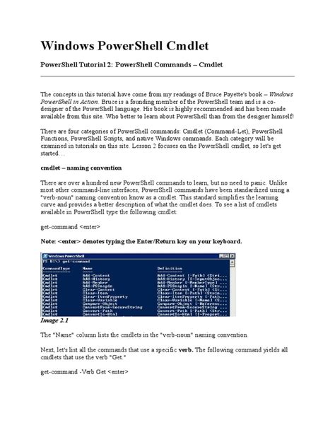 Windows Powershell Cmdlet Download Free Pdf Command Line Interface