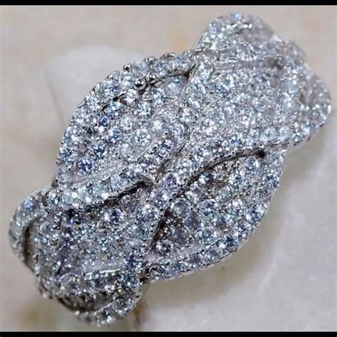 925 Ss Ring With 2ct White Sapphire White Sapphire Rings Wedding Rings