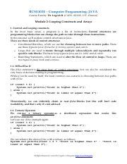Looping Constructs And Arrays Control Structures Ternary Course Hero