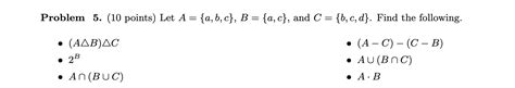 Solved Problem Points Let A A B C B A C And Chegg
