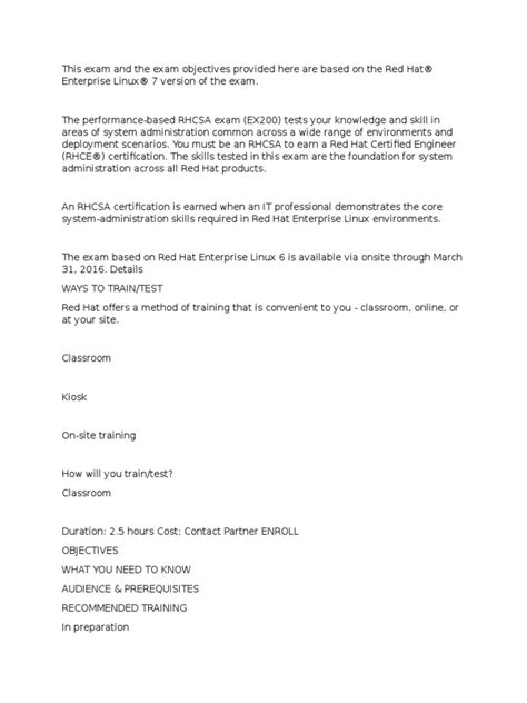 Ex200 Red Hat Certified System Administrator Rhcsa Exam Pdf File System Booting