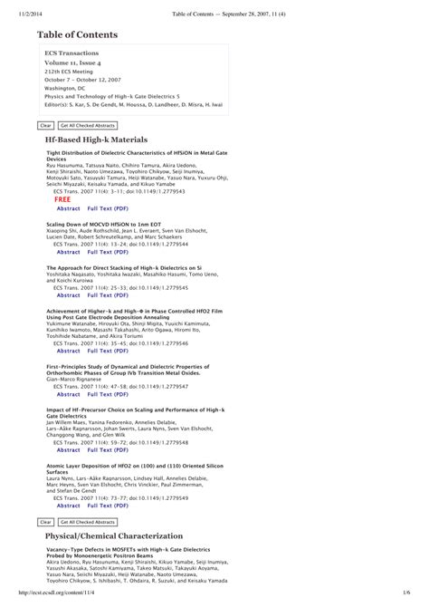 Pdf Physics And Technology Of High K Gate Dielectrics 5