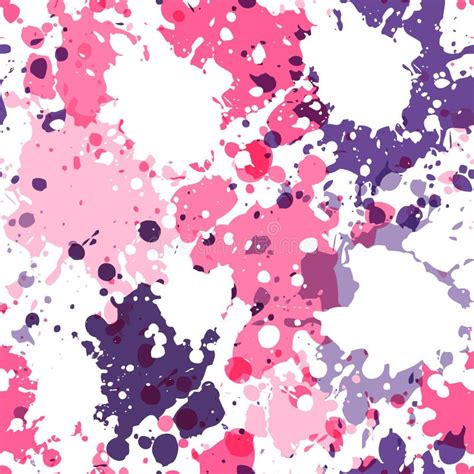 Seamless Pattern With Paint Blobs Stock Vector Illustration Of White Color